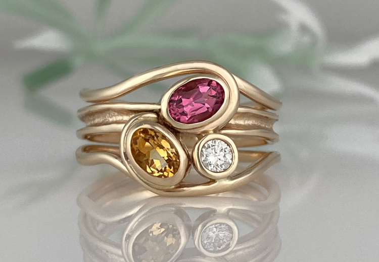 Jill's Ancient Sands Horizon Ring - Jeanette Walker Jewellery