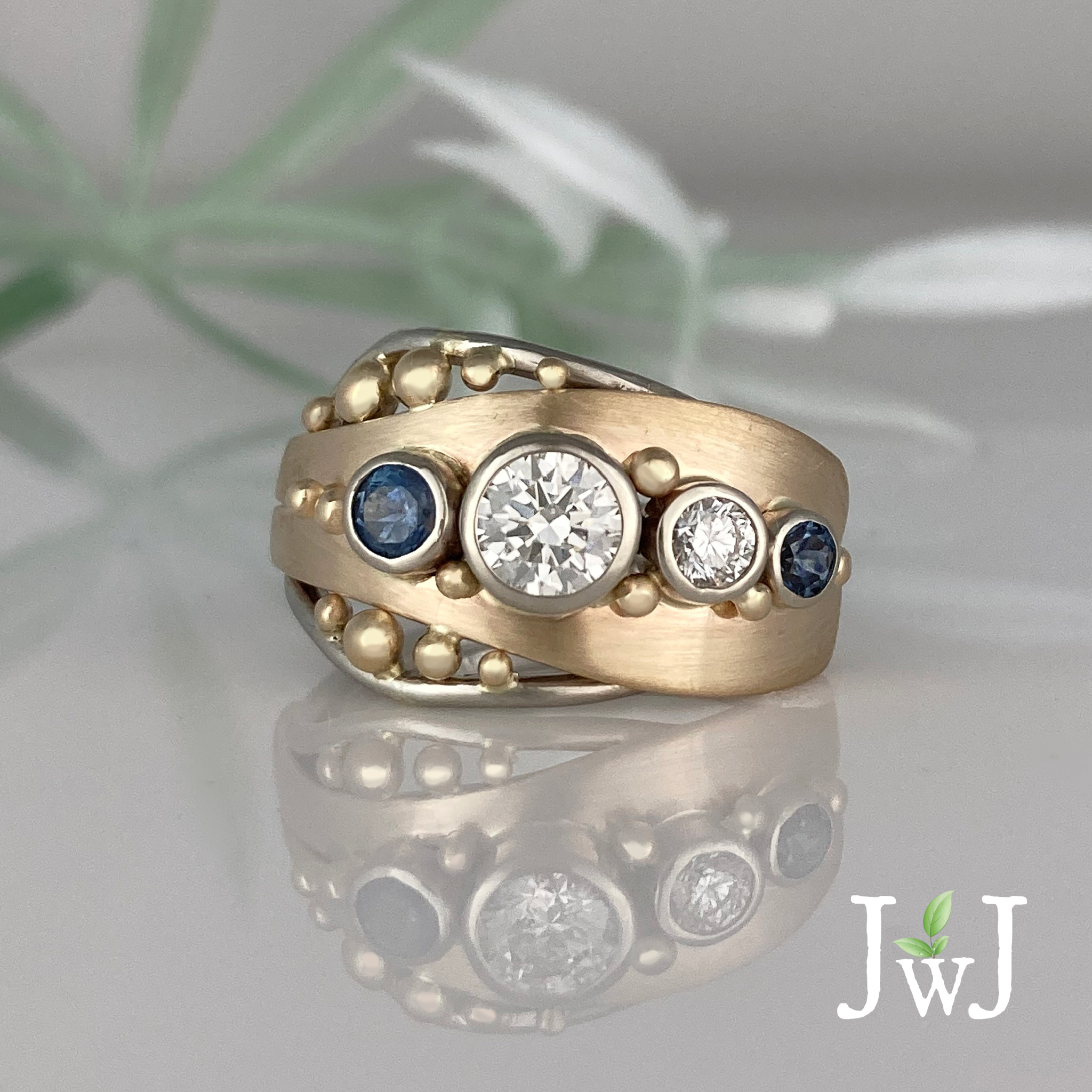 Val's Bubbles & Wake Ring - Jeanette Walker Jewellery