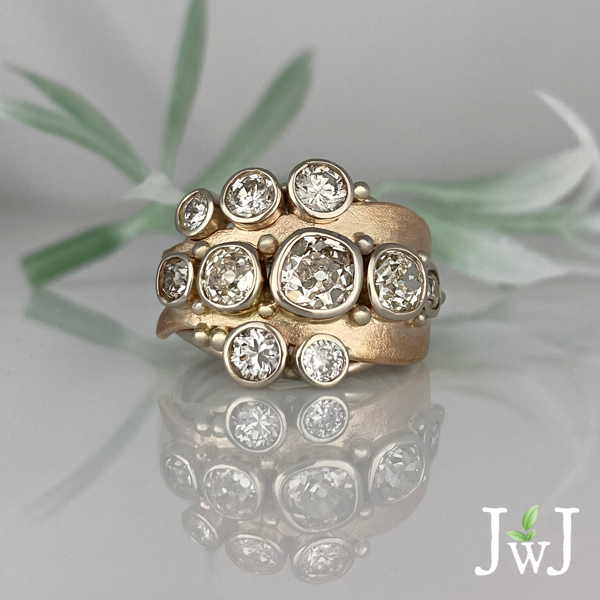 Sonia's Bubbles & Wake Ring - Jeanette Walker Jewellery