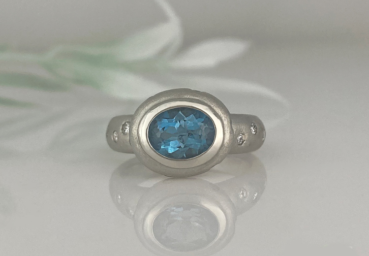 Diane’s Ocean Reflection Ring - Jeanette Walker Jewellery