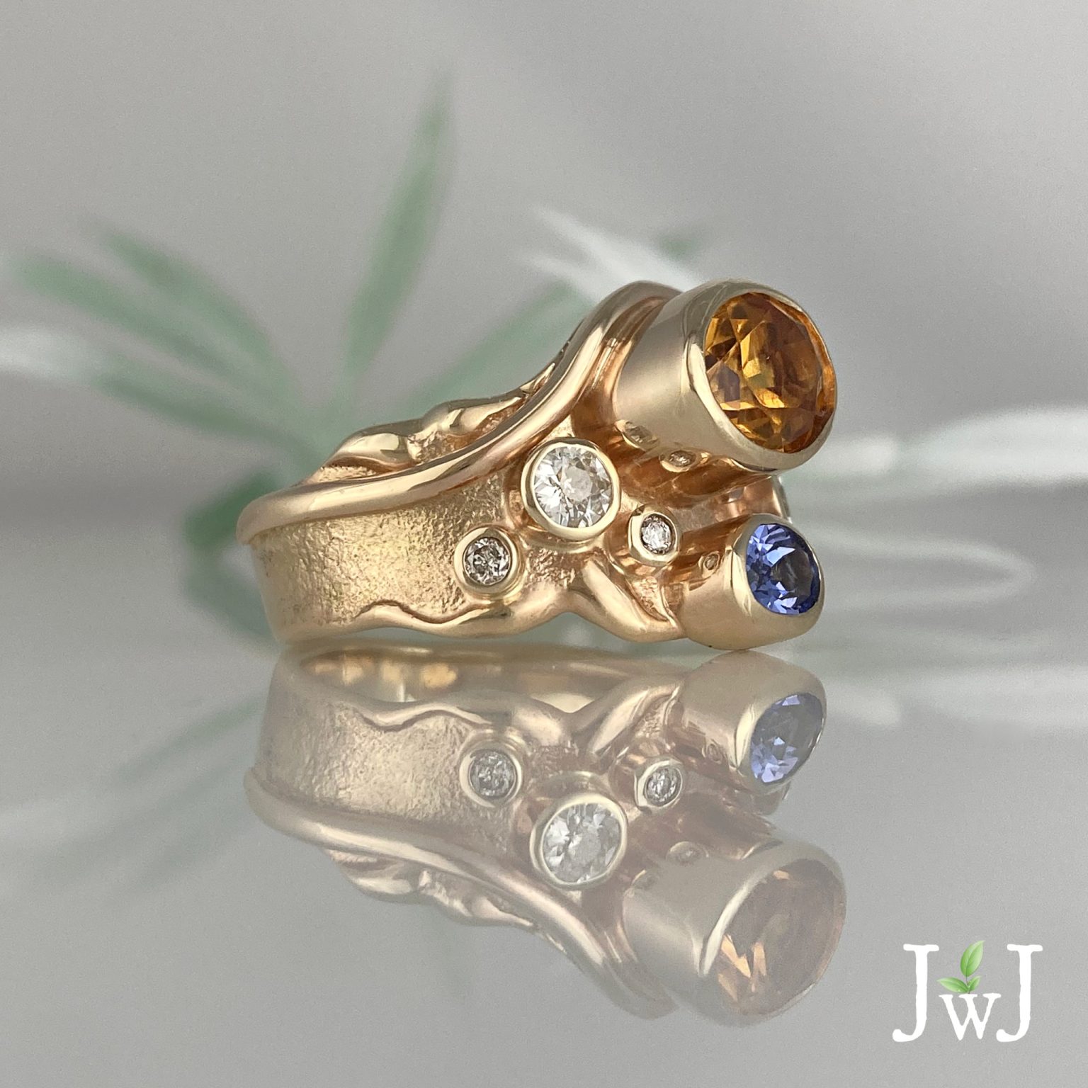Trish's Swirling Wave Ring - Jeanette Walker Jewellery